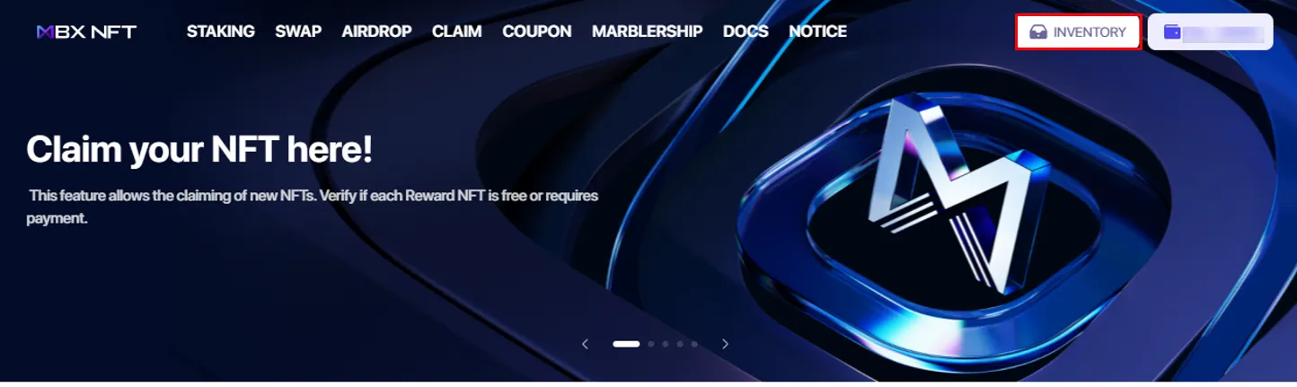 MARBLEX "MBX NFT — Using the INVENTORY" - Vortex Gaming