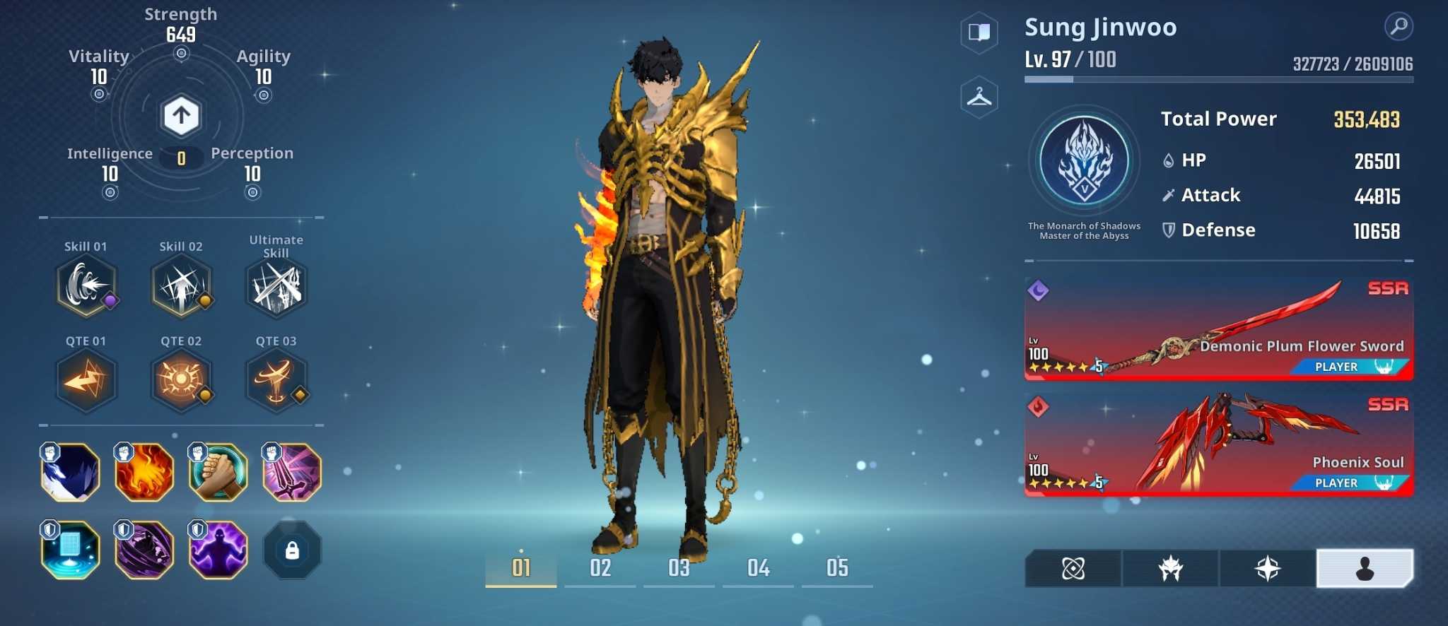 Near 45k attack Curse + expert set #SLA #SungJinwo | Vortex Gaming